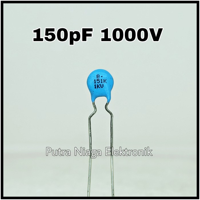 Jual Kapasitor 150pF 1000V Ceramic HV kode 151 1KV Keramik Tegangan Tinggi putr4n14 Berkualitas ...