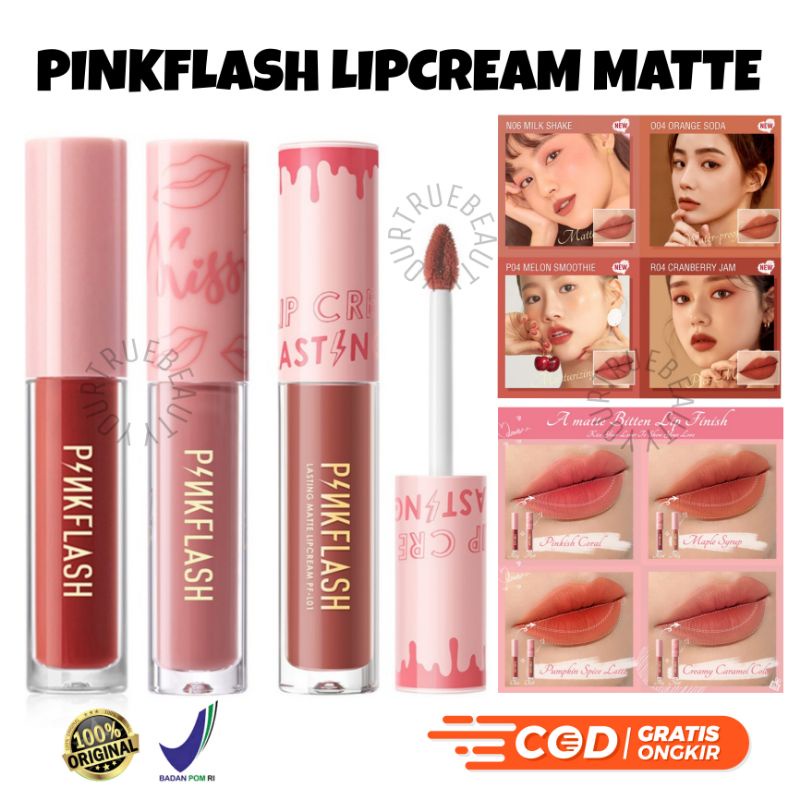 Jual Pinkflash Lasting Matte Lipcream Pink Flash Melting Lipgloss ...