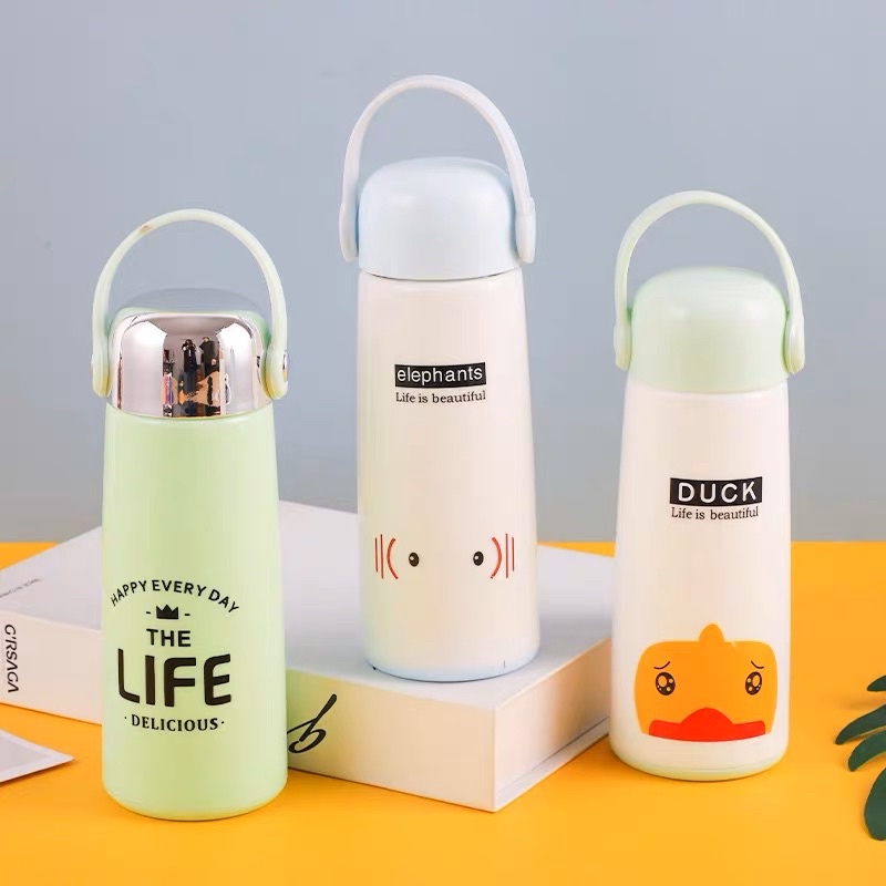 Jual NEW - Botol Minum Kaca Animal Dengan Tali Tenteng - Tumbler Glass ...