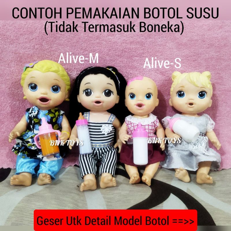 Jual Botol Susu Boneka Alive Melchan Reborn Dot Mini Baby Aliv Vinyl ...