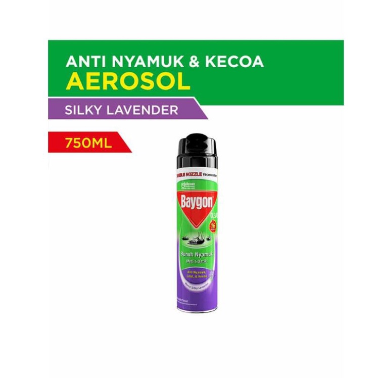 Jual Baygon anti nyamuk & kecoa aerosol silky lavender 750ml | Shopee ...