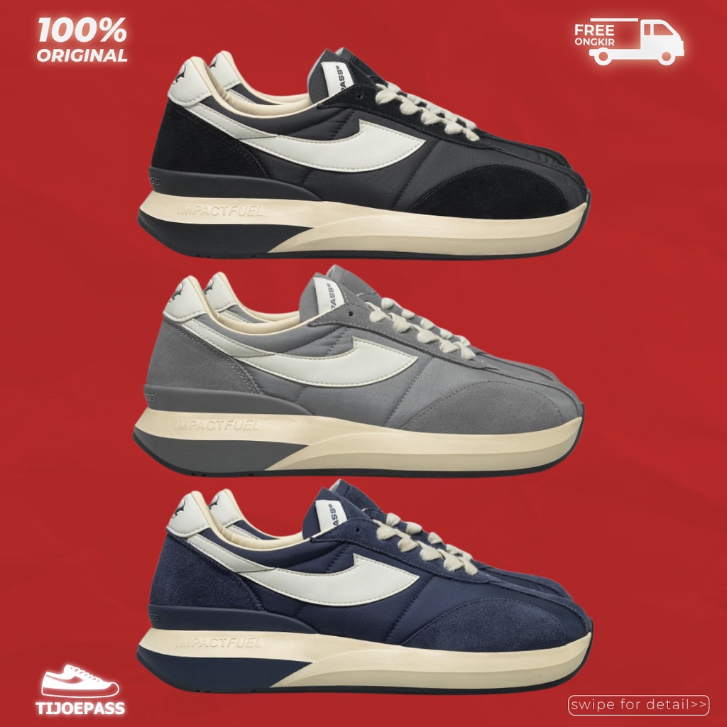 Jual [ORIGINAL] Sepatu Compass Velocity Black/Grey/Navy | Shopee Indonesia