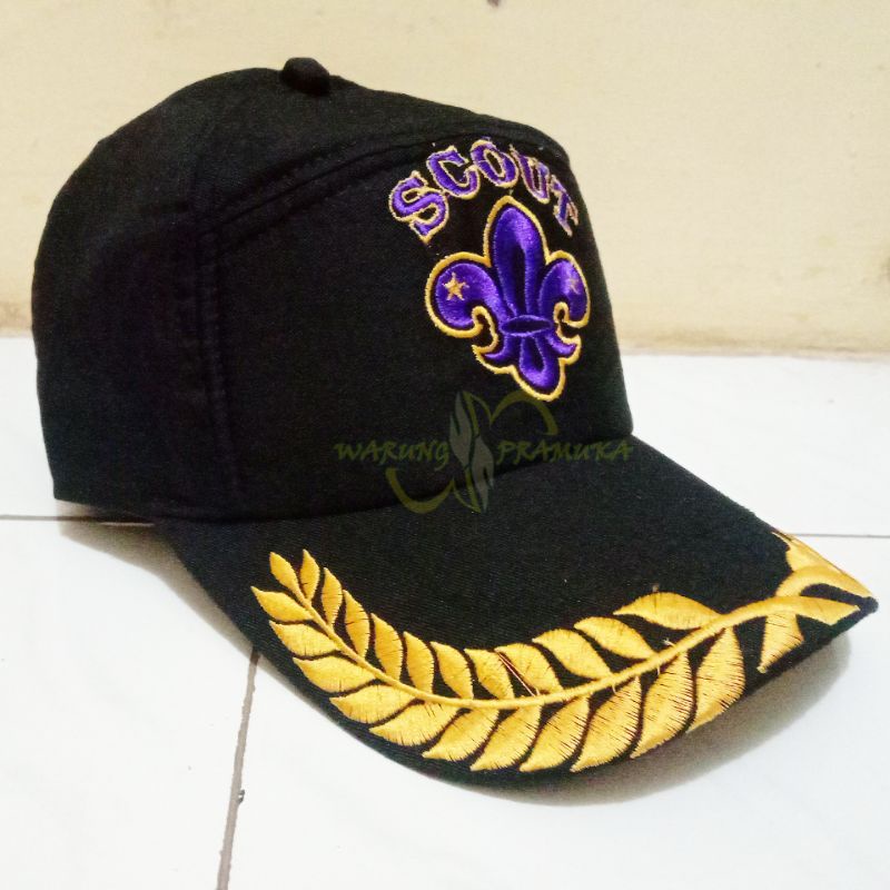 Jual Topi pet lapangan scout pramuka hitam | Shopee Indonesia