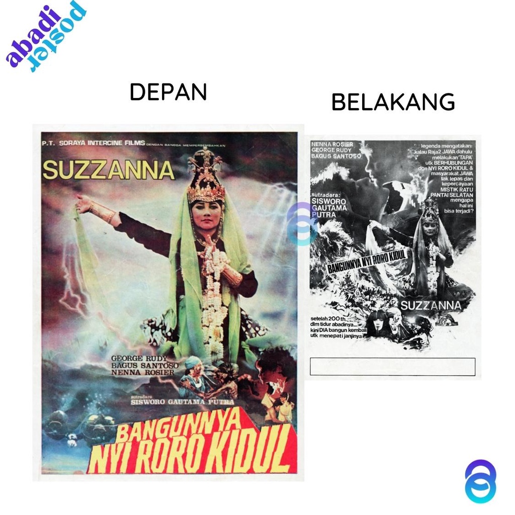 Jual poster film lawas bangunnya nyi rorokidul - poster suzzanna george ...