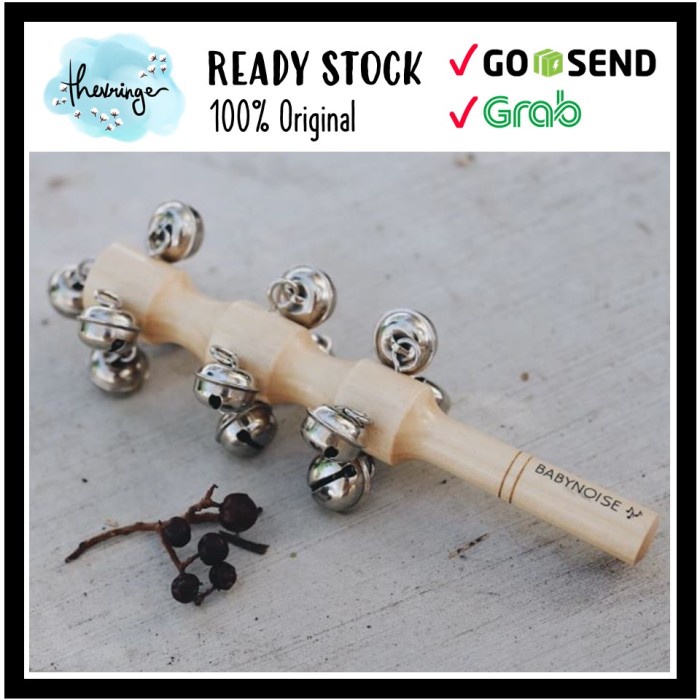 Jual Babynoise Bar Bell Shaker Wooden Percussion Toy Original Baby ...