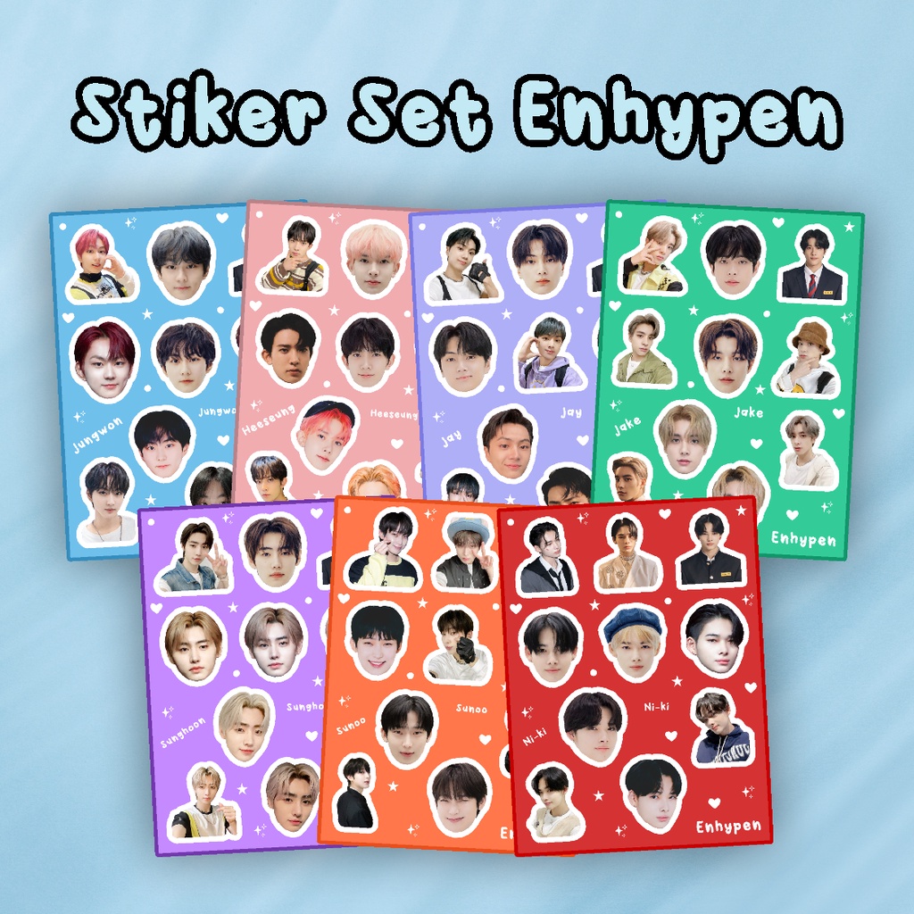 Jual Sticker/Stiker Set Jungwon/Heeseung/Jay/Jake/Sunghoon/Sunoo/Ni-ki Enhypen KPOP | Shopee ...