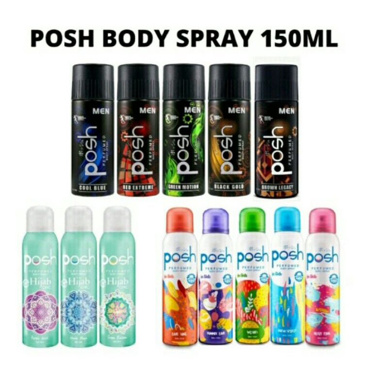 Jual Posh Body Spray Deodorant 150ml | Shopee Indonesia