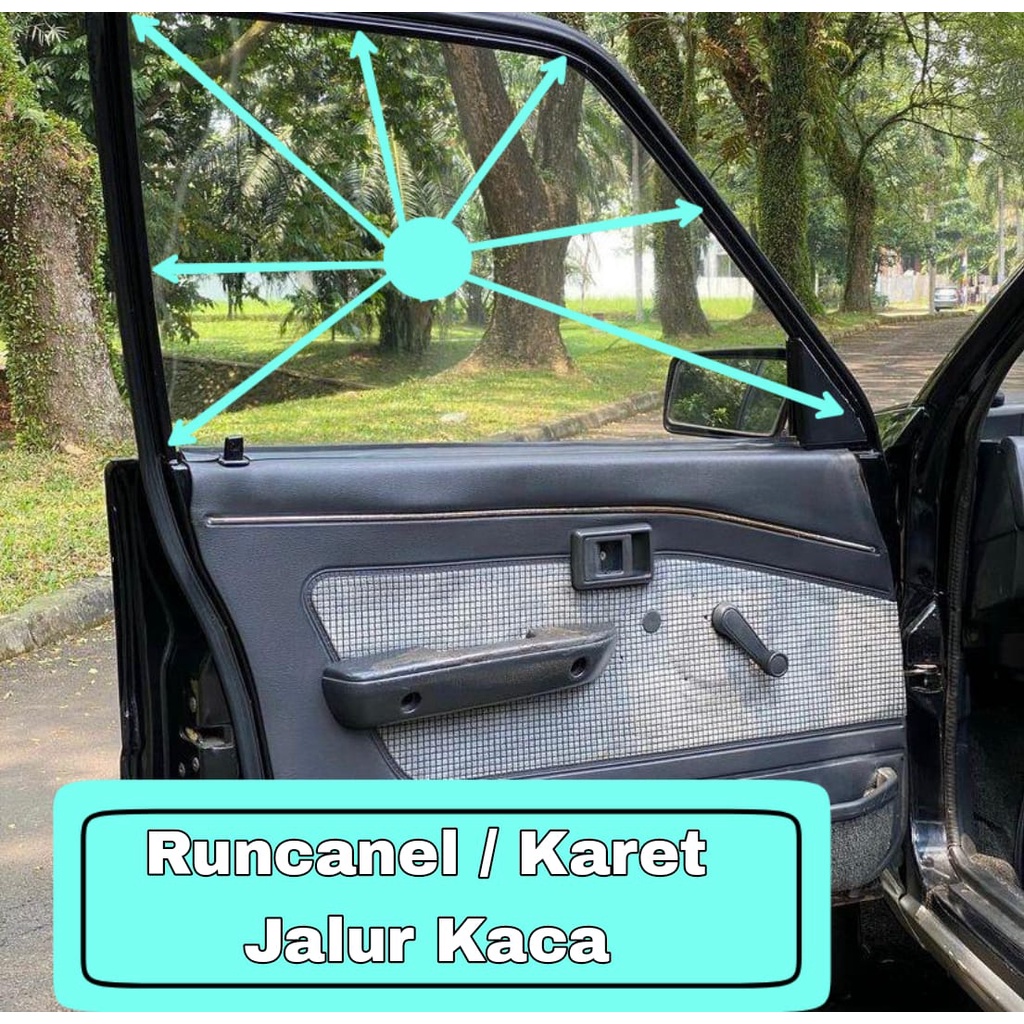 Jual Karet Bludru Rel Kaca Mobil Toyota Starlet Kotak | Shopee Indonesia