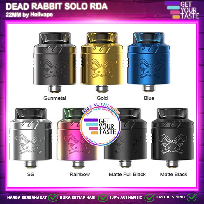 Jual Dead Rabbit Solo RDA 22MM 100% Authentic by Hellvape | Shopee ...