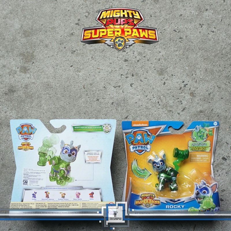 Jual Paw Patrol Mighty Pups Super Paws Rocky Action Figure Nickelodeon ...
