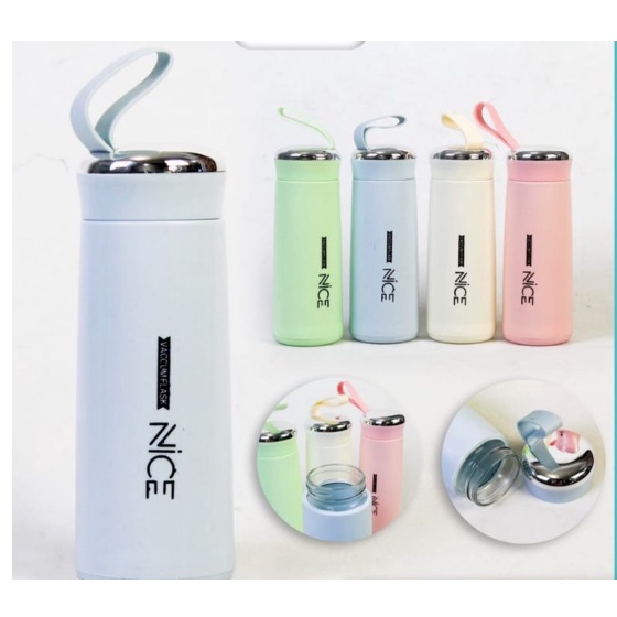 Jual BOTOL MINUM KACA NICE VARIAN WARNA 400 ML | Shopee Indonesia