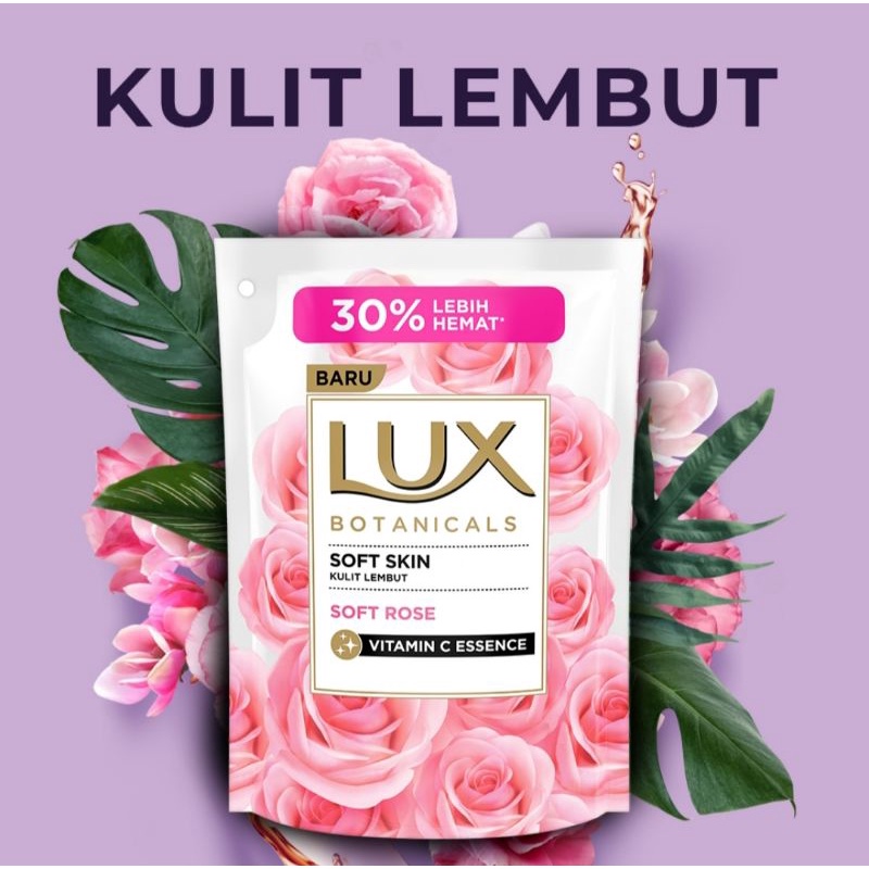 Jual LUX Botanicals Soft Rose Bodywash (400 ml / kemasan refil) | Shopee Indonesia
