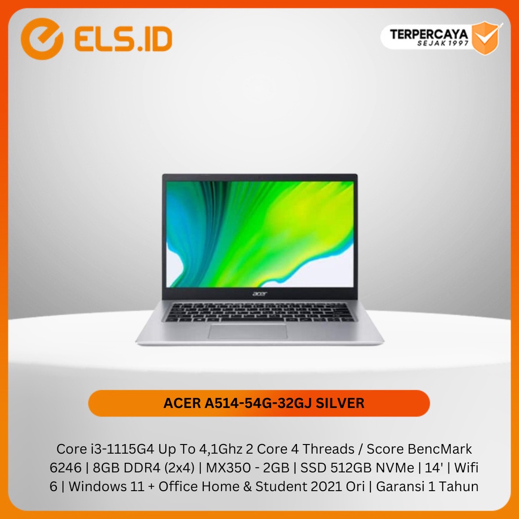 Jual Laptop ACER A514-54G-32GJ SILVER | Shopee Indonesia