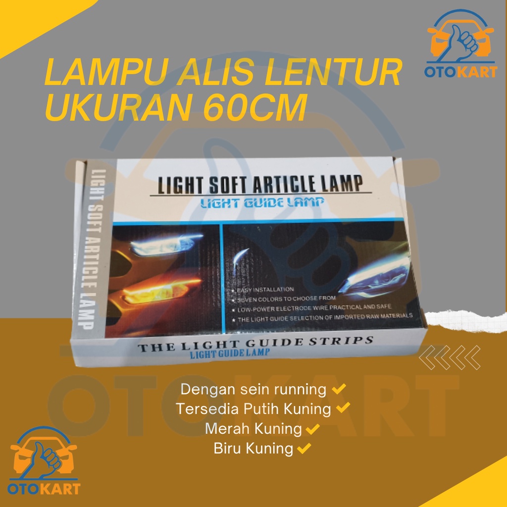 Jual Lampu LED DRL Alis 60 CM 12V Mobil Motor Sein Daytime Running ...
