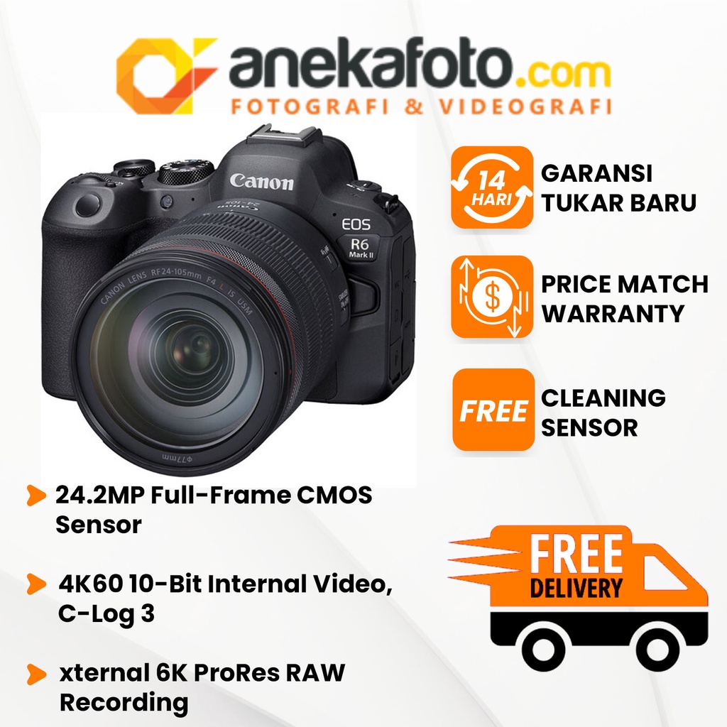 Jual Canon EOS R6 Mark II Mirrorless Camera with 24-105mm f/4 Lens ...