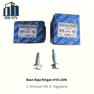 Jual Baut / Sekrup Baja Ringan Putih #10 MOON LION (10 PCS) | Shopee ...