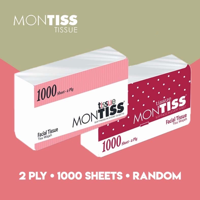 Jual MONTISS 1000 Sheets Facial Tissue Tissu Tisue montis Tisu wajah ...