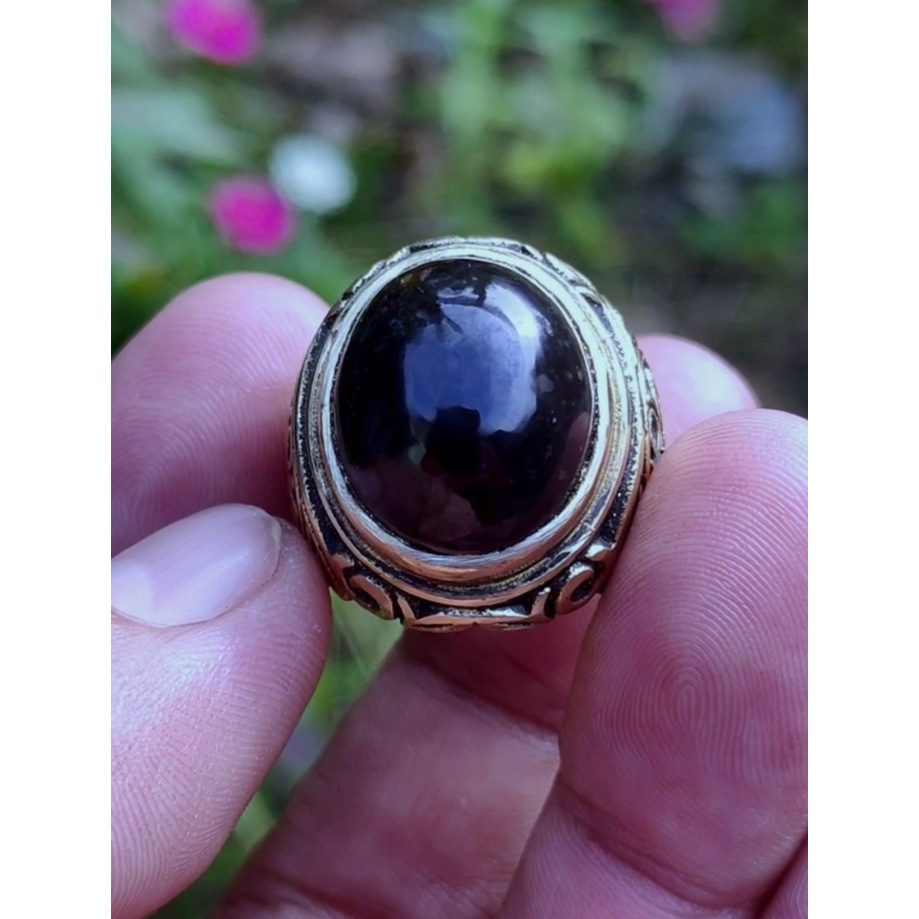 Jual Cincin Batu Akik KECUBUNG API YAMAN WULUNG BATURAJA Asli batuan ...