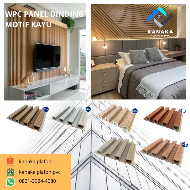 Jual ( HARGA PERLEMBAR ) WPC WALL PANEL 3 meter | Wall Panel PVC | Wood ...