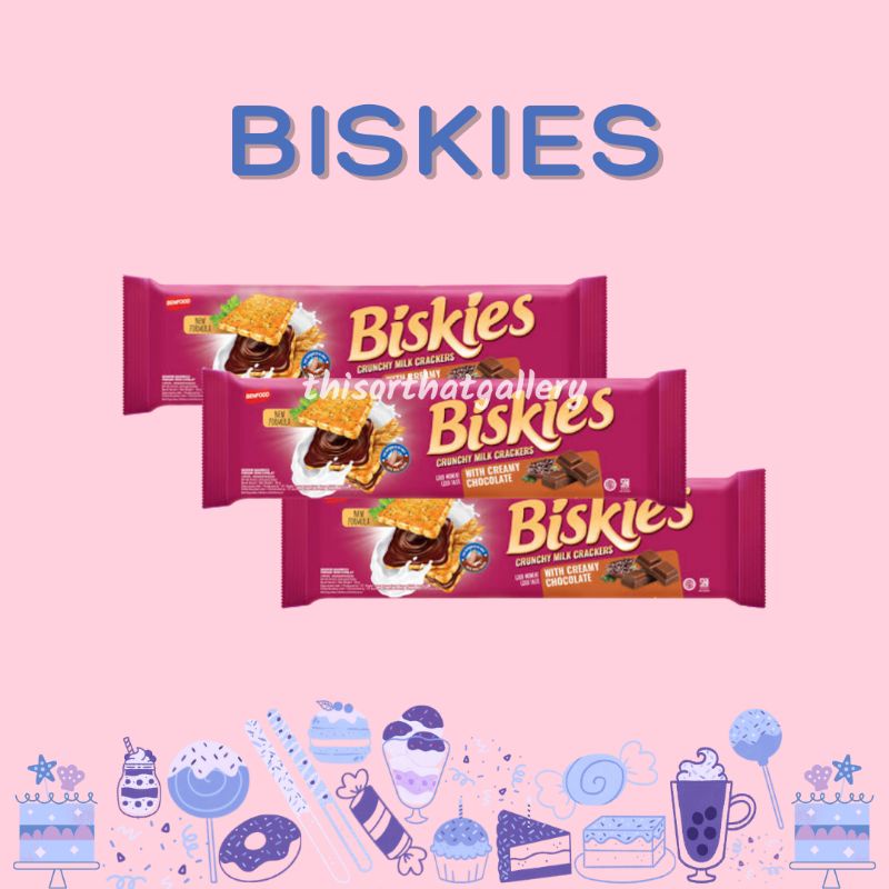 Jual BISKIES Crunchy Milk Sandwich Crackers Chocolate 96gr | Shopee ...