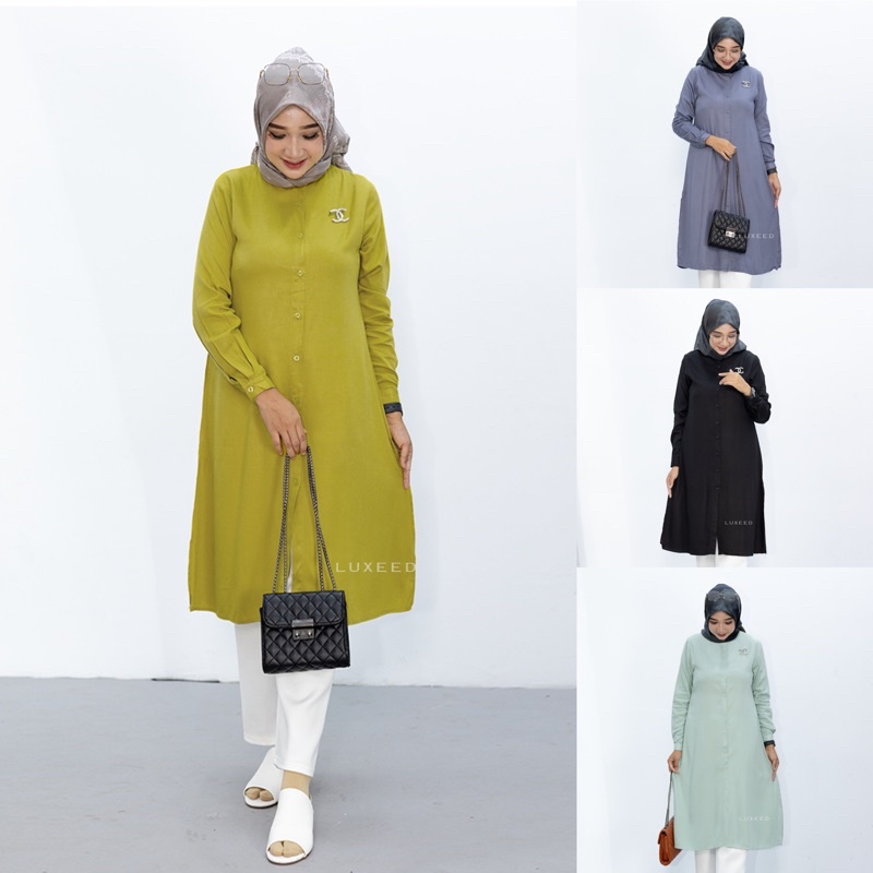 Jual Tunik Wanita Terbaru Tunik Polos Wanita Tunik Twill Rayon Tunik Harian Tunik Basic Tunik ...