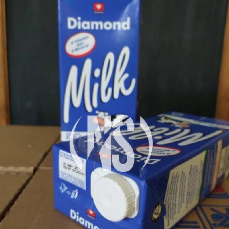 Jual Susu UHT Diamond Plain Full Cream 1 Liter (1 karton/dus) | Shopee Indonesia