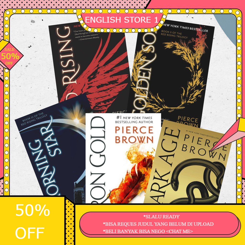 Jual (Eng) The Red Rising Series Pierce Brown (Golden Son, Morning Star ...