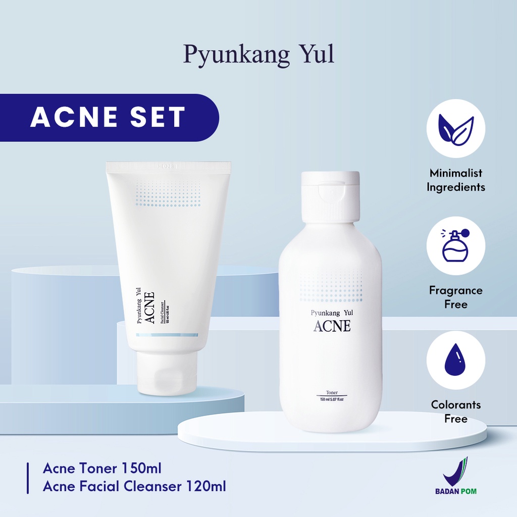 Jual PYUNKANG YUL Acne Set (Acne Toner 150ml + Acne Facial Cleanser ...
