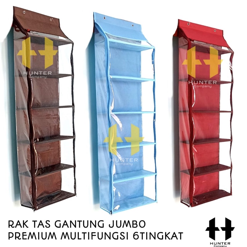 Jual Rak tas premium tebal/rak gantung tas premium jumbo/rak tas polos ...