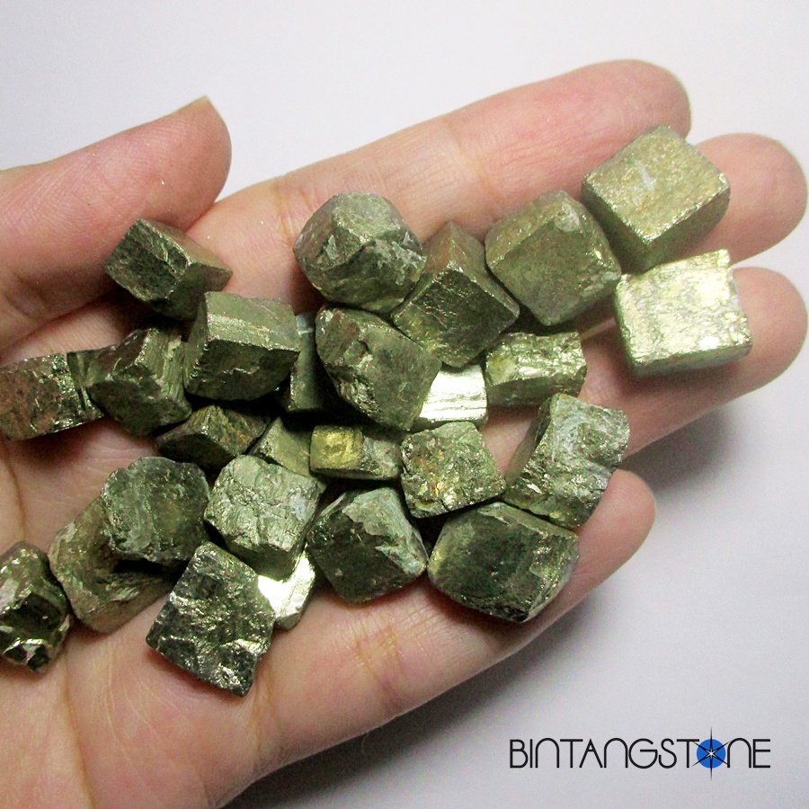 Jual Golden Iron Pyrite Peru Cube Fool's Gold Rough Stone Healing ...
