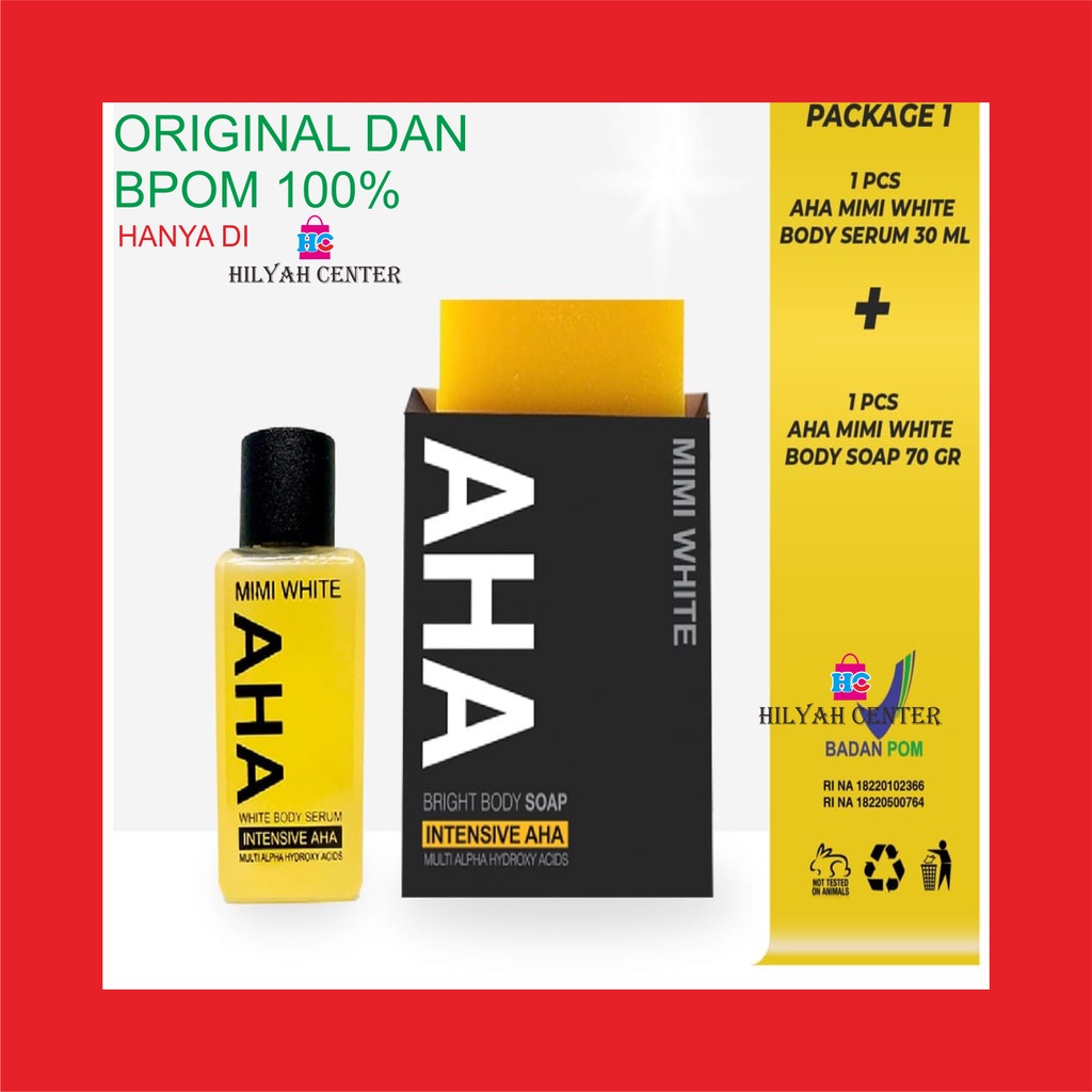 Jual paket aha mimi white serum 3oml + sabun aha bpom / paket pemutihh ...