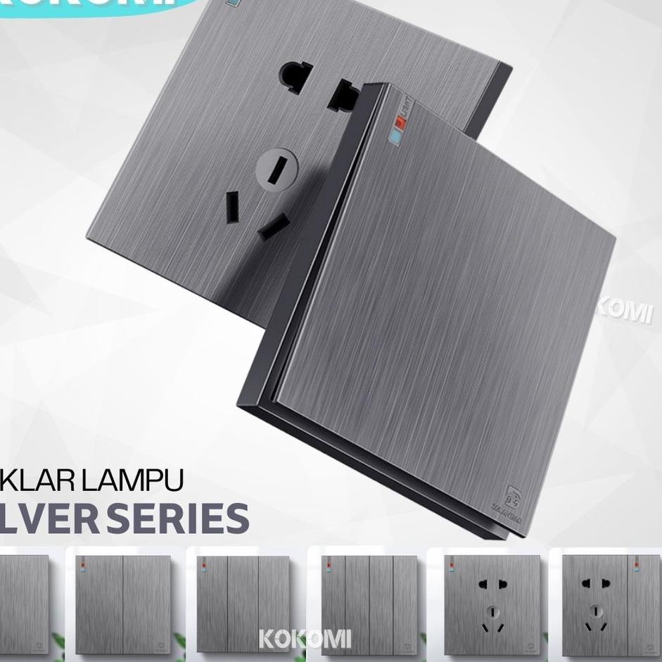 Jual Serba Unik Kokomi Saklar Dinding SILVER ZLB Wall Socket Golden ...