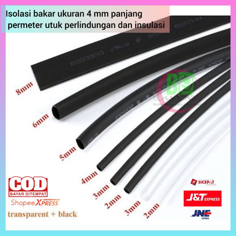 Jual Isolasi bakar ukuran 4 mm panjang permeter utuk perlindungan dan ...