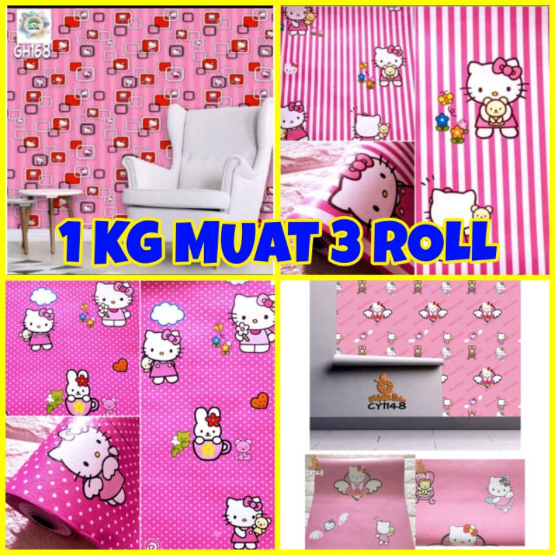 Jual Wallpaper Dinding Hello Kitty Stiker Dinding Hello Kitty Wallpaper Hello Kitty Walpaper ...