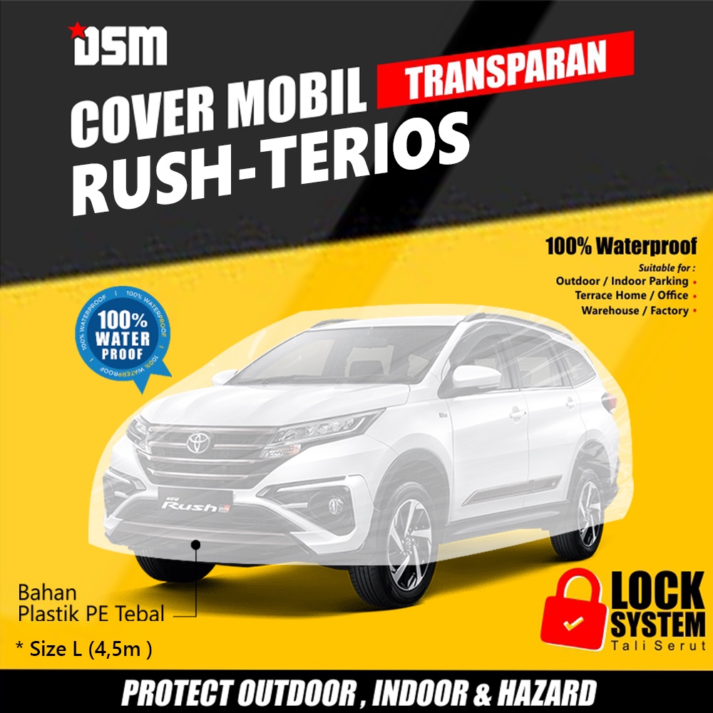 Jual Cover Mobil Rush Terios Transparan / Plastik Tebal Waterproof ...