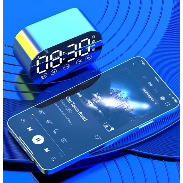 Jual Speaker Jam Bluetooth Portable Dan FM Radio Wireless Bass Mini ...