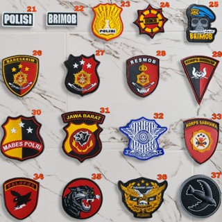 Jual patch rubber logo polri | polisi | police | pelopor | brimob ...