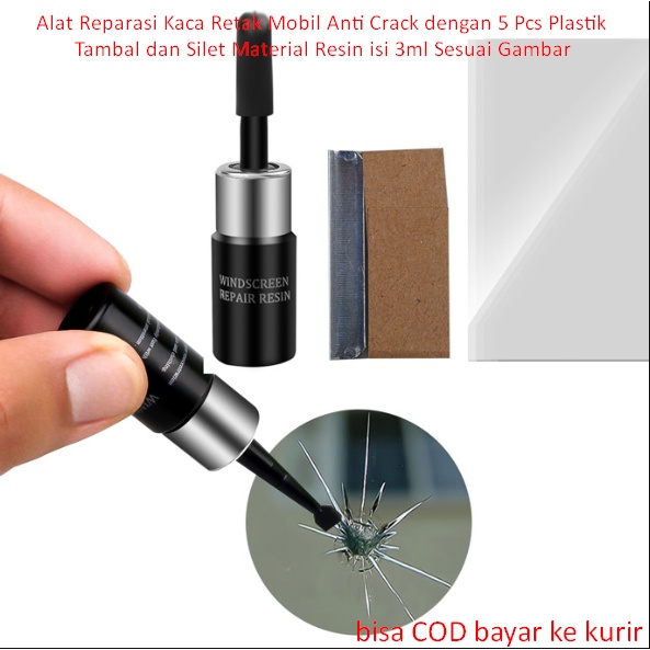 Jual Alat Reparasi Kaca Retak Mobil Anti Crack dengan 5 Pcs Plastik ...