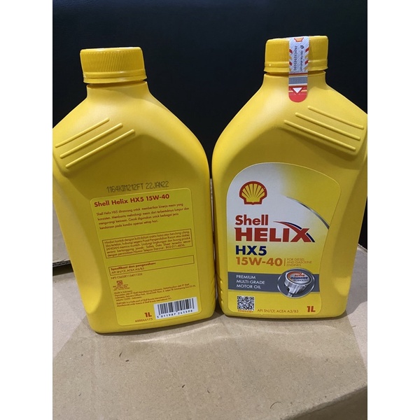Jual OLI SHELL HELIX HX5 15w-40 1LT | Shopee Indonesia