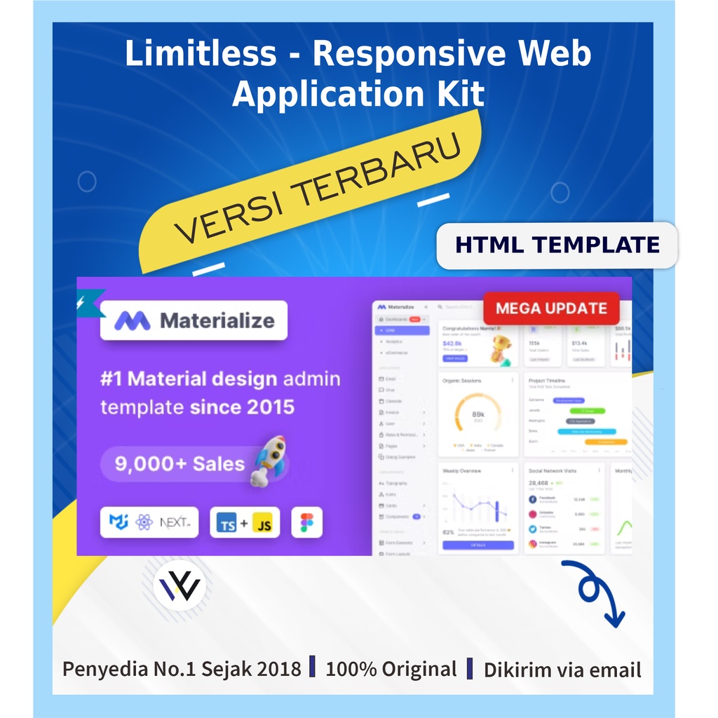Jual Materialize - MUI React Next.Js Admin Template | Shopee Indonesia