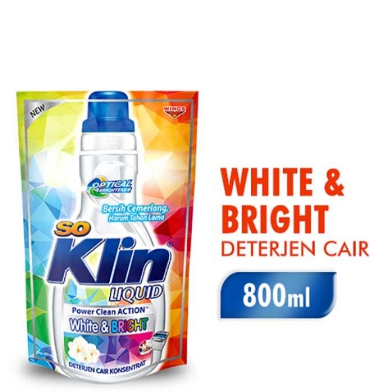 Jual So klin detergent soklin Softergent White & Bright 750 ml | Shopee ...