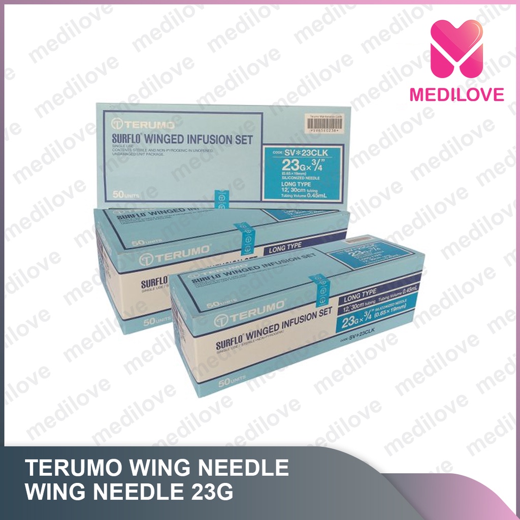 Jual Wing Needle Terumo / Infusion Set (ECER) 23G/25G/27G / Wing Needle Terumo / Infusion Set ...