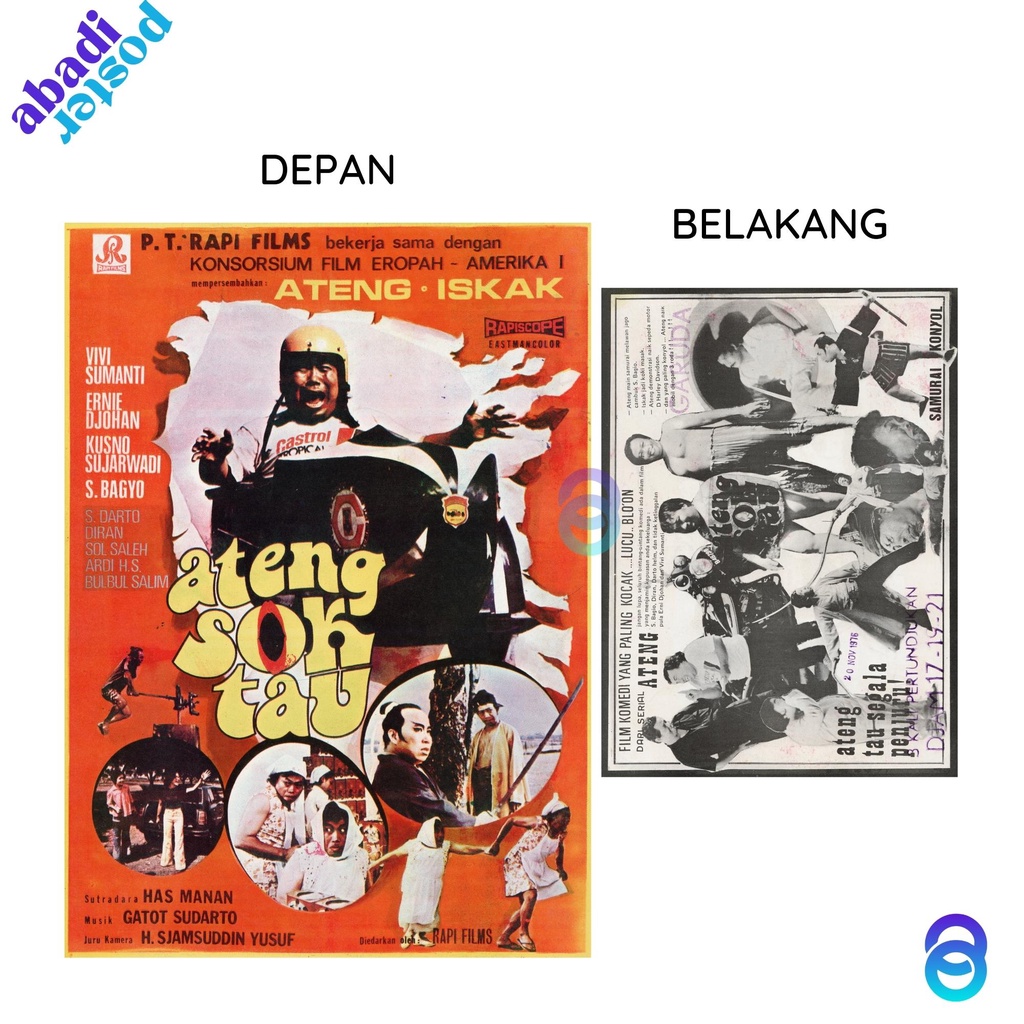 Jual poster lawas ateng sok tau - poster s bagyo - poster ateng ...