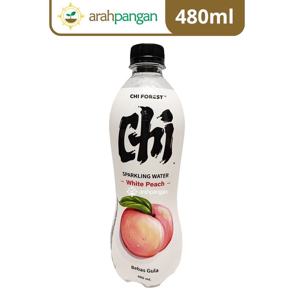 Jual WHITE PEACH Sparkling Water Bebas Gula Chi Forest 480ml | Shopee Indonesia