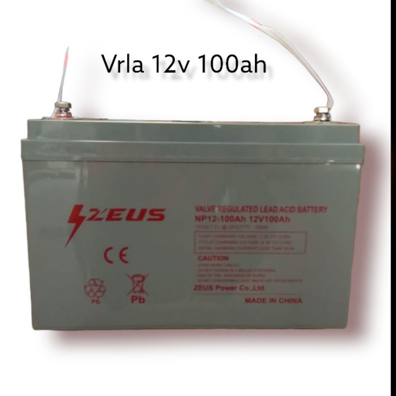 Jual Aki Battery UPS Vrla 12v 100ah Zeus 12v 100ah | Shopee Indonesia