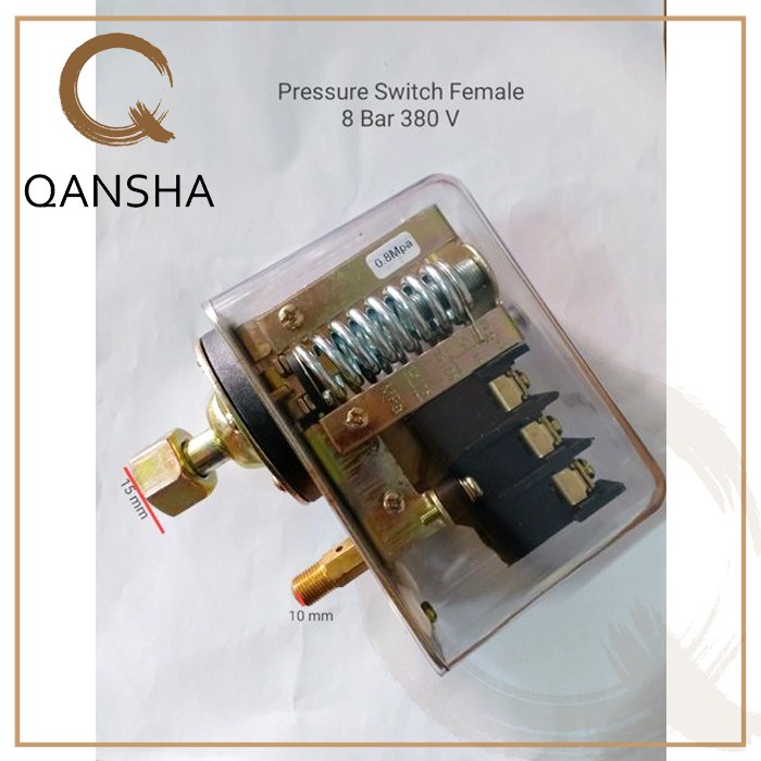 Jual Pressure Switch Otomatis Kompresor Angin 8 Bar 3 Phase 380 V ...