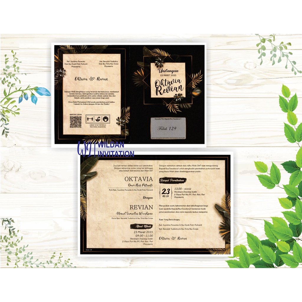 Jual Undangan pernikahan Wedding murah free design free denah free ...