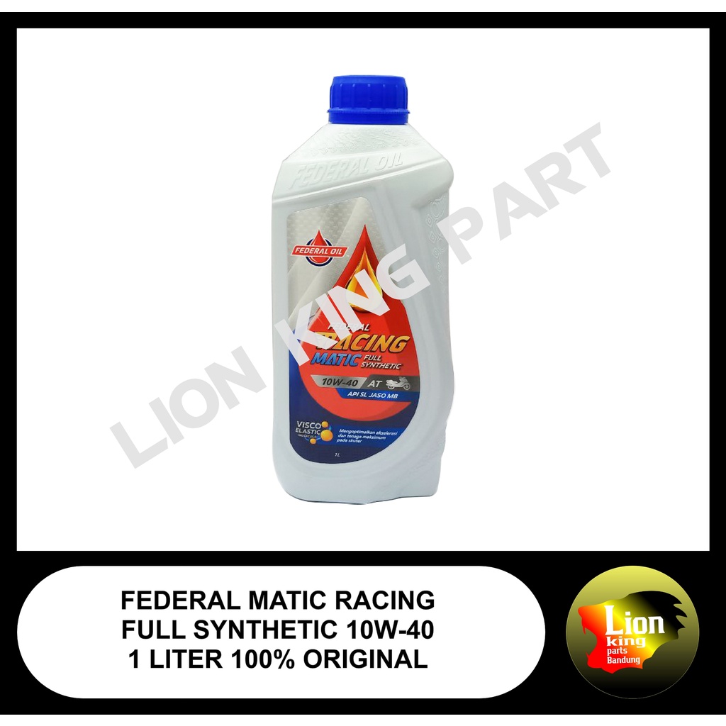 Jual OLI FEDERAL MATIC RACING FULL SYNTHETIC 1 LITER 10W-40 100% ...