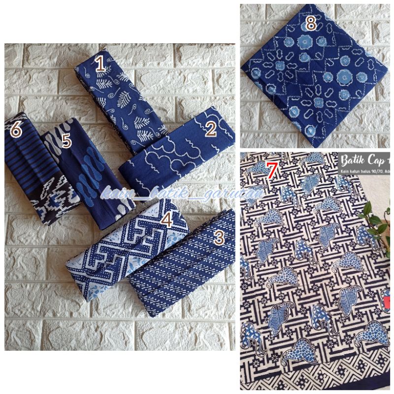 Jual Kain Batik Cap Garutan Navy Batik Cap Garutan Navy Bahan Batik Cap ...