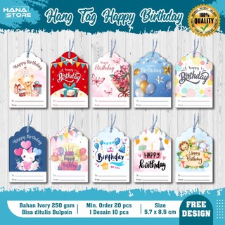 Jual Hangtag Happy Birthday | Hangtag Ulang Tahun | Hang Tag Animal ...